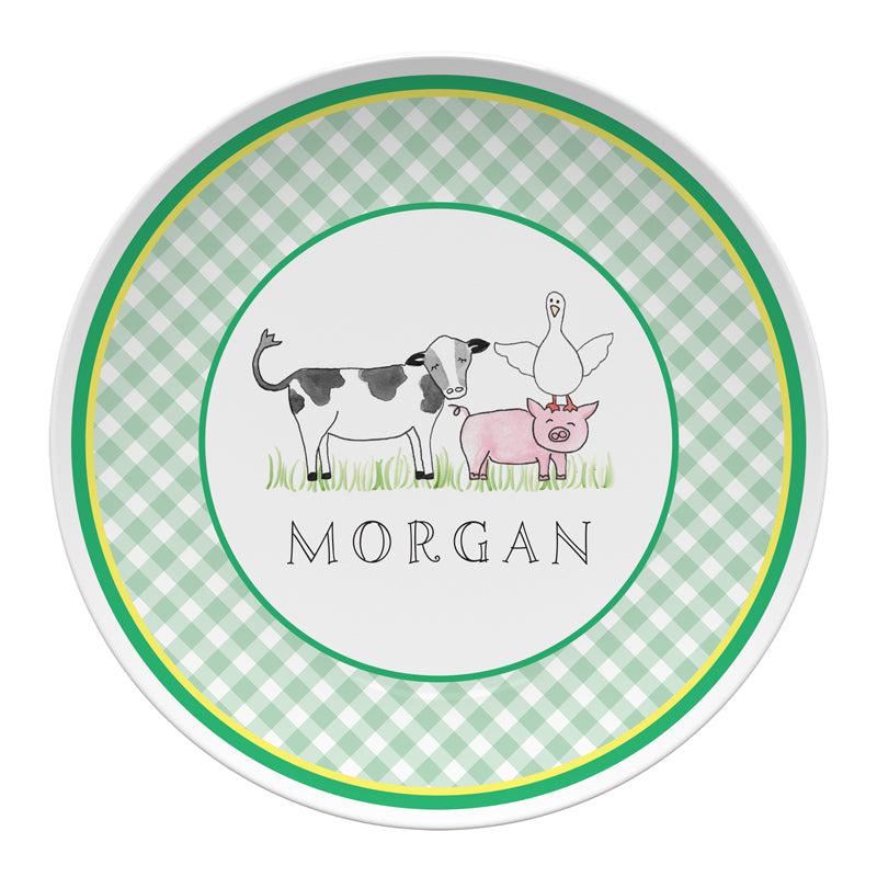 Barnyard Personalized Plate Set – Kelly Hughes Designs