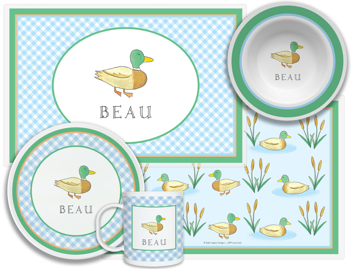 Lucky Duck Personalized Plate Set – Kelly Hughes Designs